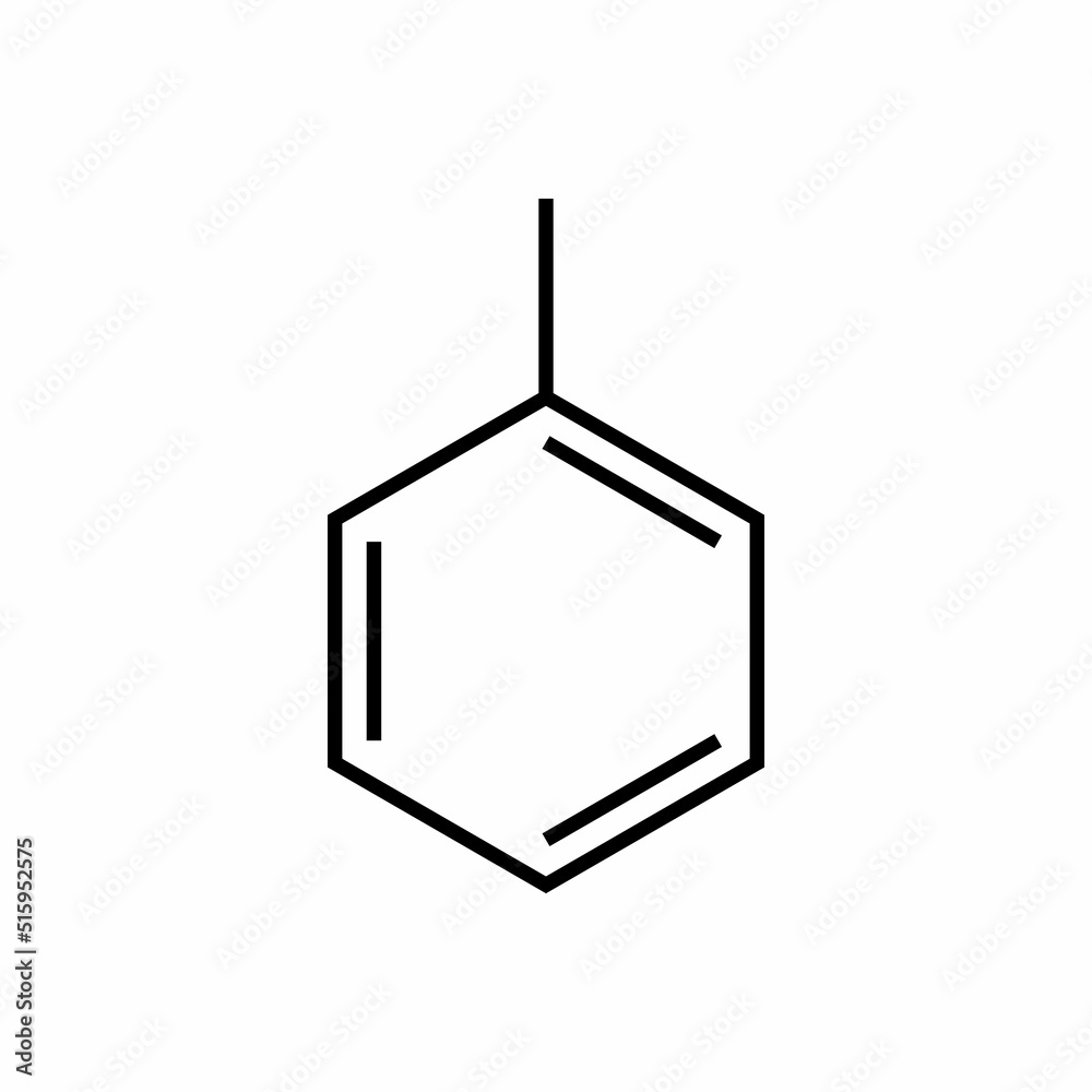 chemical structure of toluene (C7H8) Stock Vector | Adobe Stock