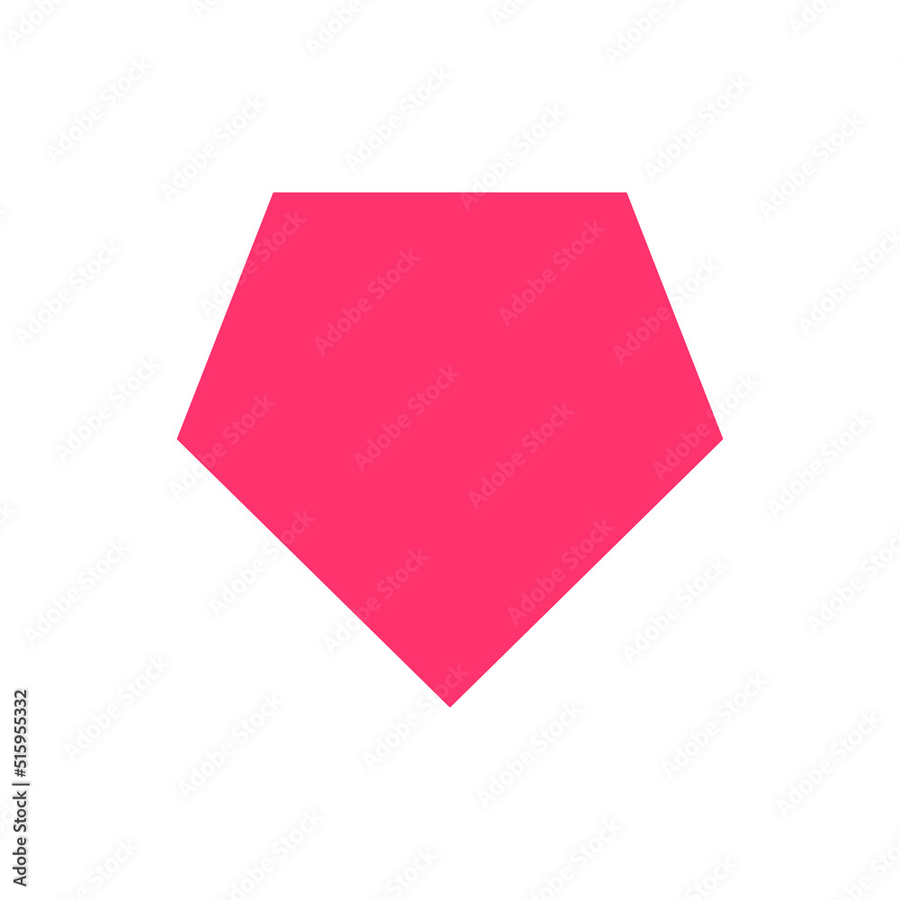 2D diamond shape in mathematics. Red diamond shape drawing for kids ...