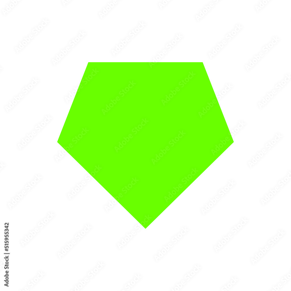 2D diamond shape in mathematics. Green diamond shape drawing for kids ...
