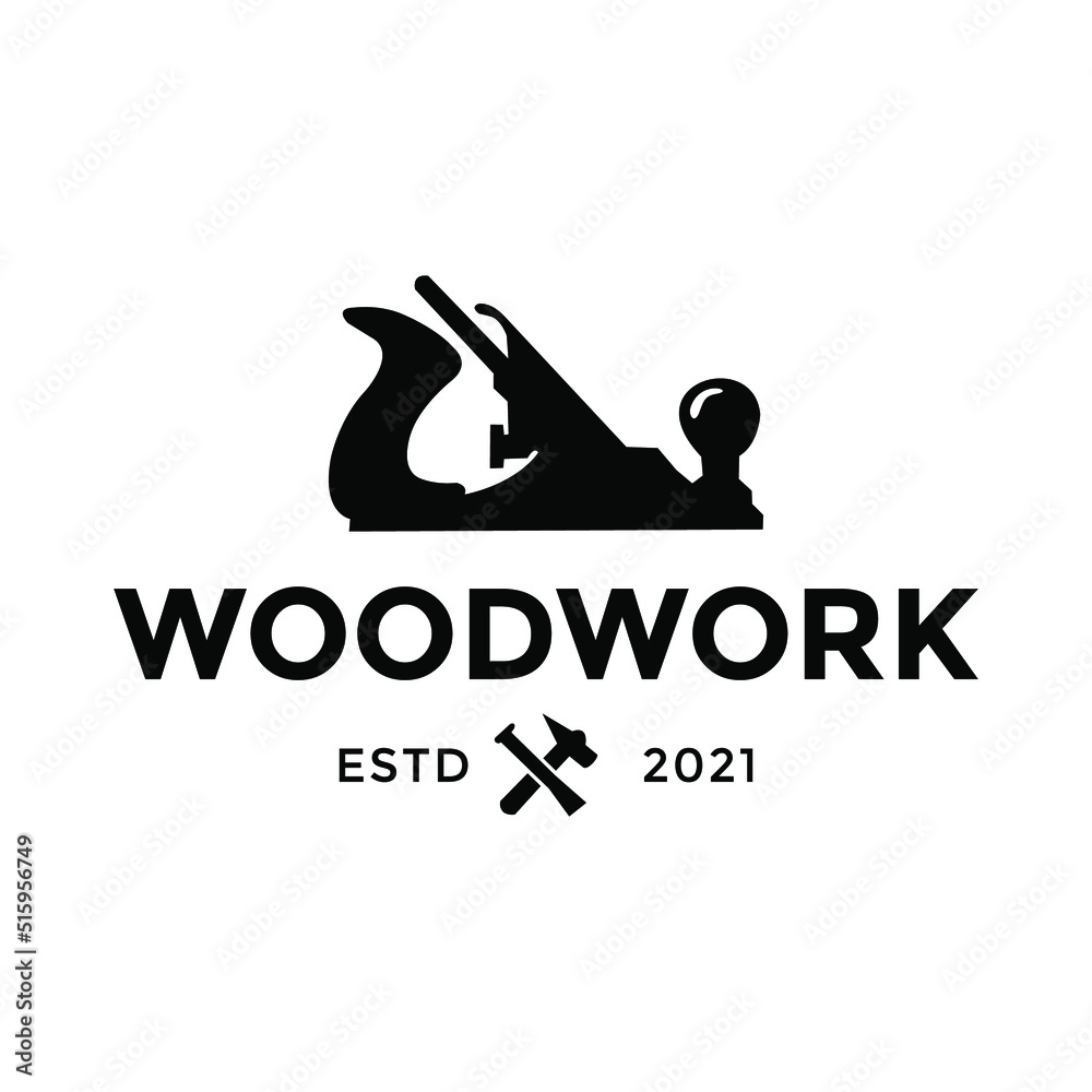 Woodwork Logo Design Inspiration Idea Stock Vector | Adobe Stock