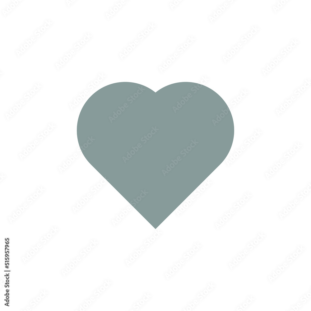 2D heart shape in mathematics. Grey heart shape drawing for kids ...