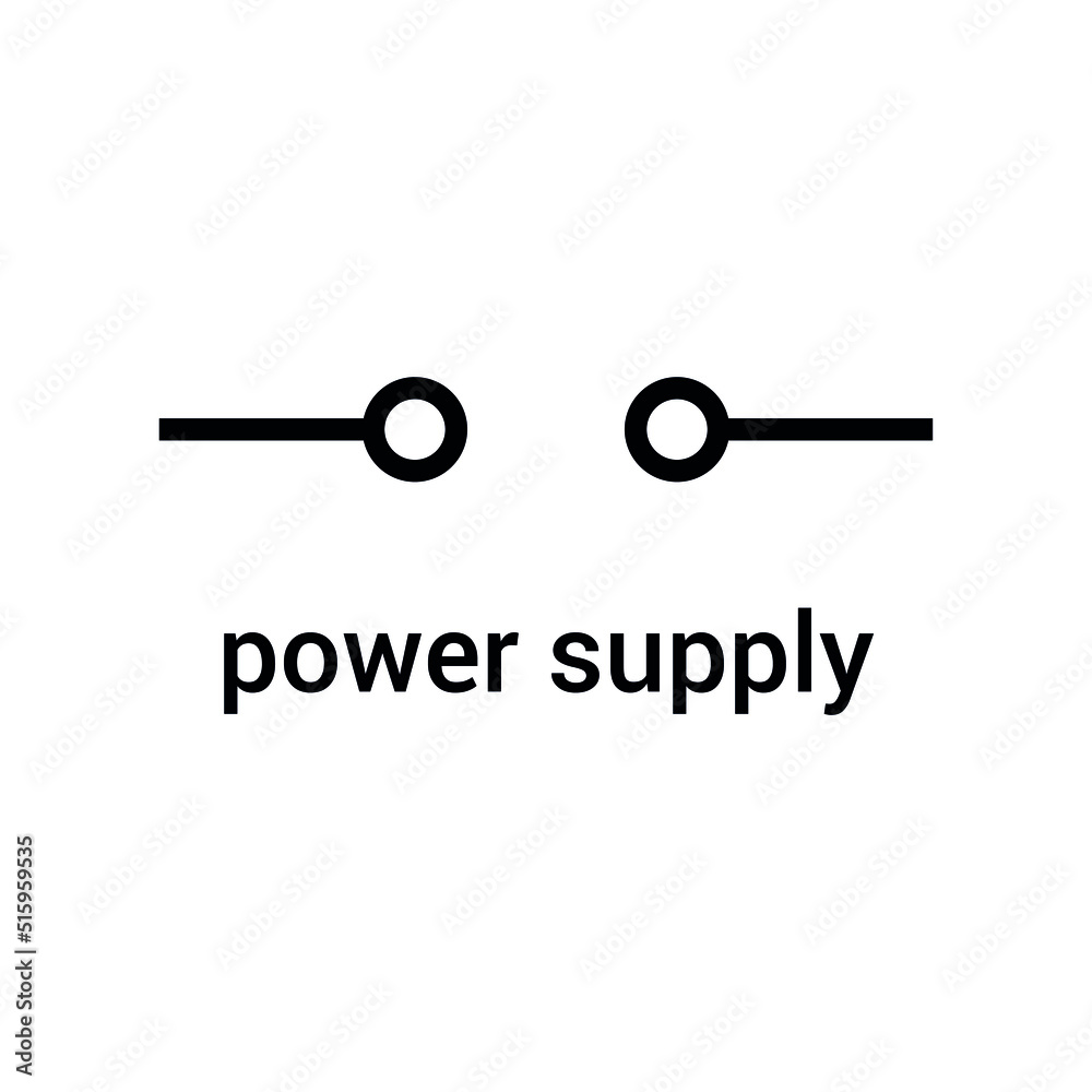 electronic symbol of open switch vector illustration Stock Vector ...