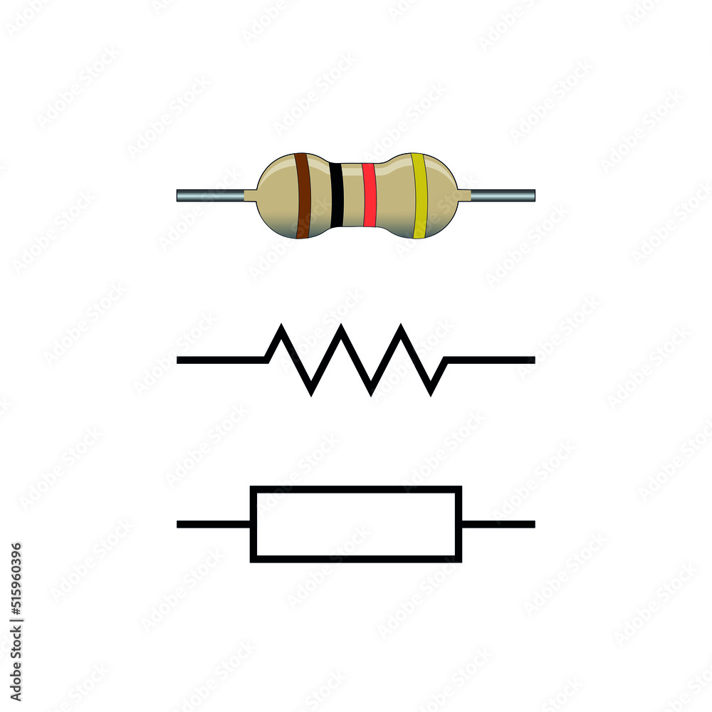 carbon film resistor electronic symbol Stock Vector | Adobe Stock