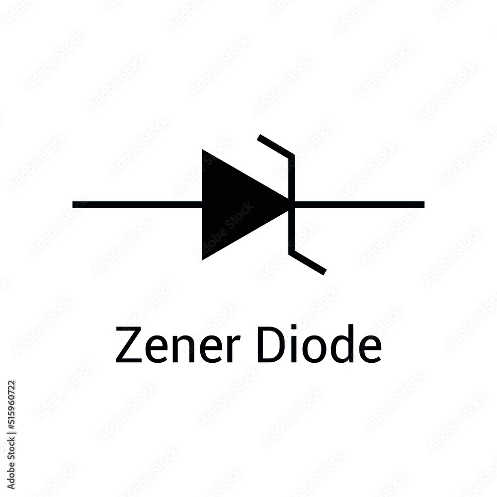 electronic symbol of zener diode vector illustration Stock Vector | Adobe Stock
