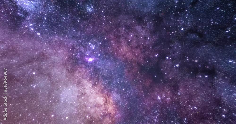 3D Universe Loop Background Sci-fi Flying in space galaxy stars and gas ...