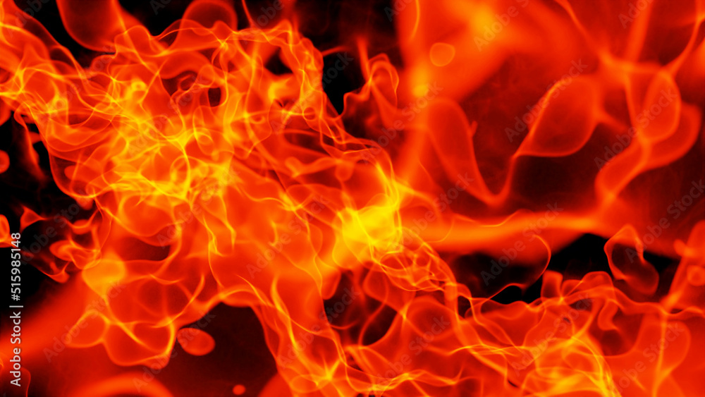 Fire flames texture background, realistic abstract orange flames ...