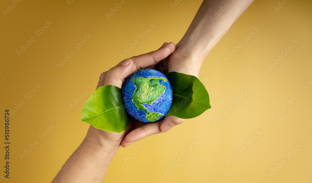 World Earth Day Concept. Green Energy, ESG, Renewable and Sustainable ...
