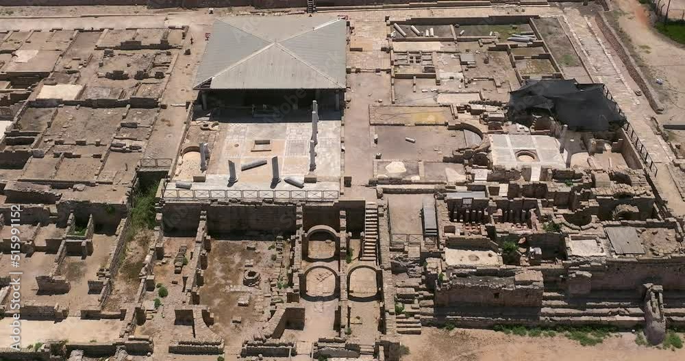 Ancient remains of the coastal city of Caesarea, built under Herod the ...