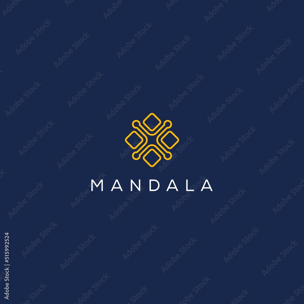 Mandala simple logo vector, simple mandala vector Stock Vector | Adobe ...