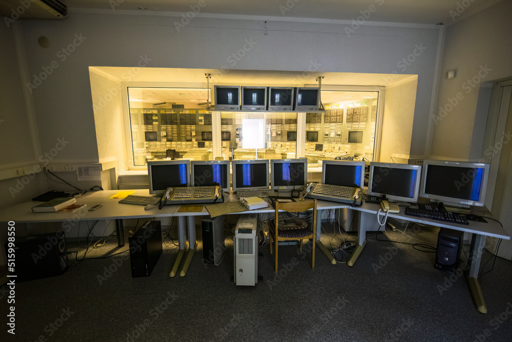 Vilnius Lithuania 2022-07-05 Control room of a russian nuclear power ...