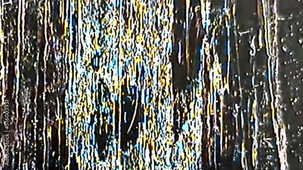 Color static noise. VHS glitch texture. Frequency defect. Blue orange ...