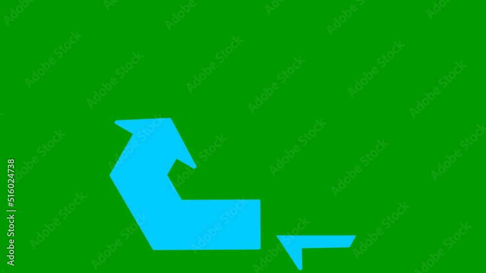 Animated ecology icon. blue symbol of recycle. Concept of green ...