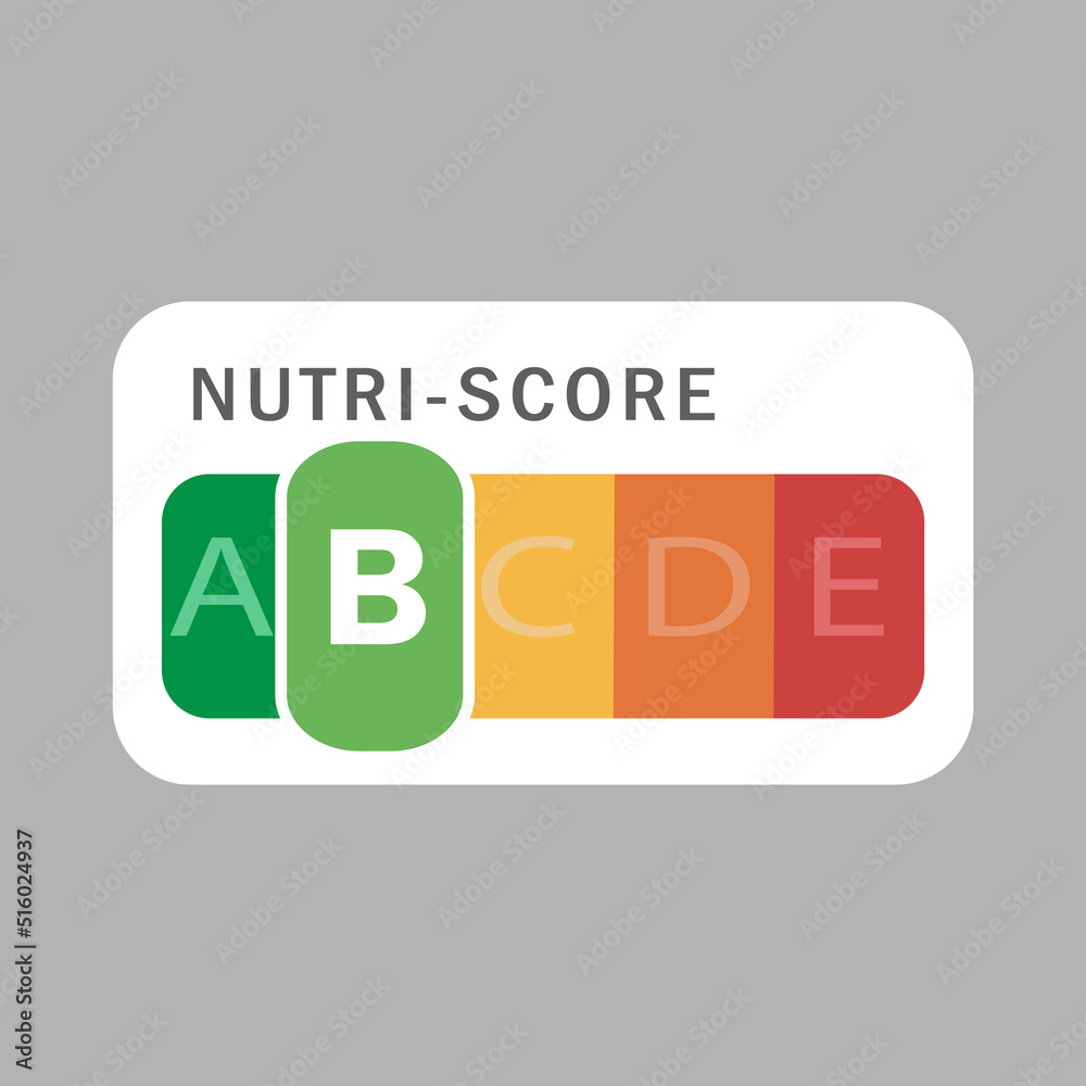 Nutriscore horizontal sticker. 5-Colour Nutrition Label. Nutri-Score ...