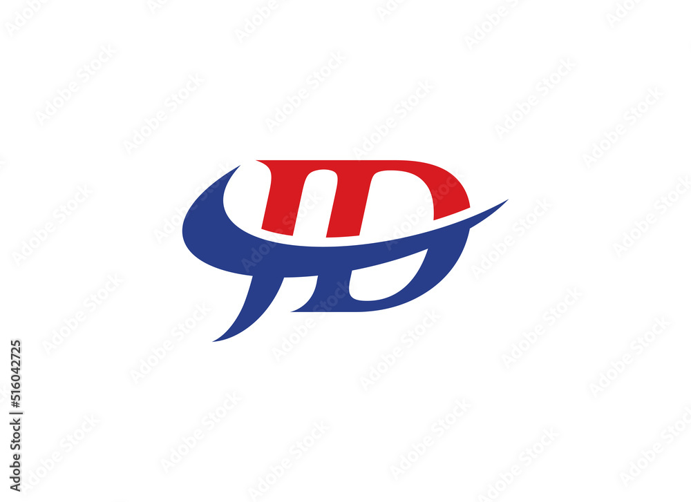 Abstract Initial Letter J and D Logo. Geometric Shapes JD JAD Letter ...