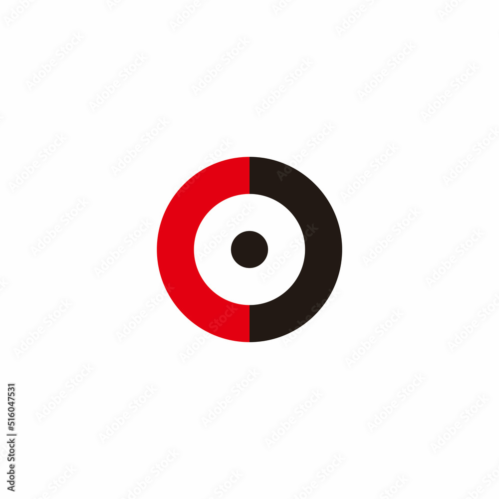 Letter CO OC C O circle, dot geometric symbol simple logo vectorLetter ...
