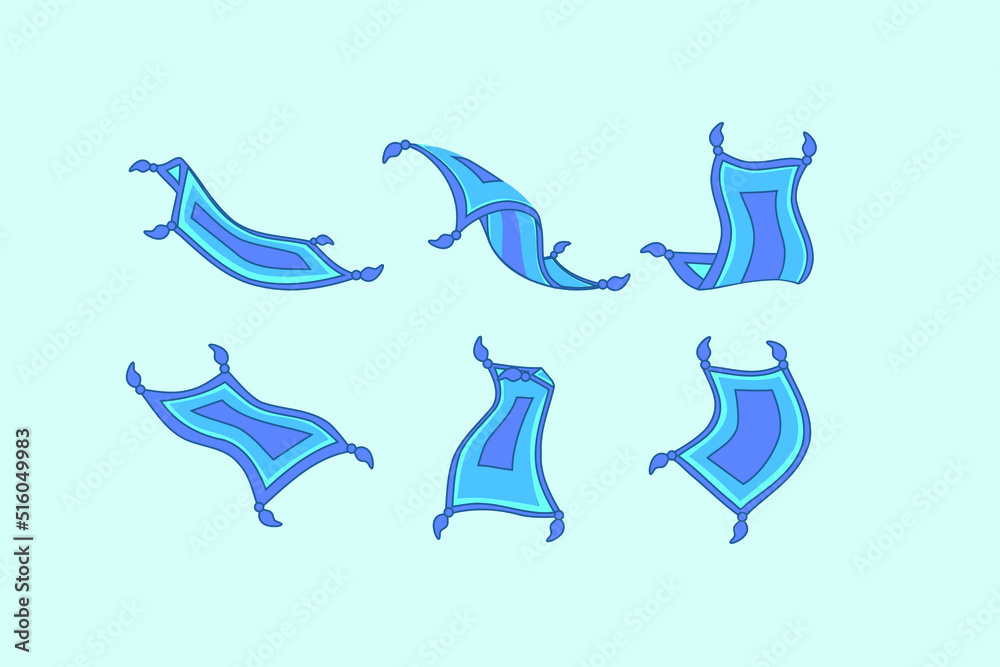 Magic flying carpet design vector flat illustration Stock Vector ...