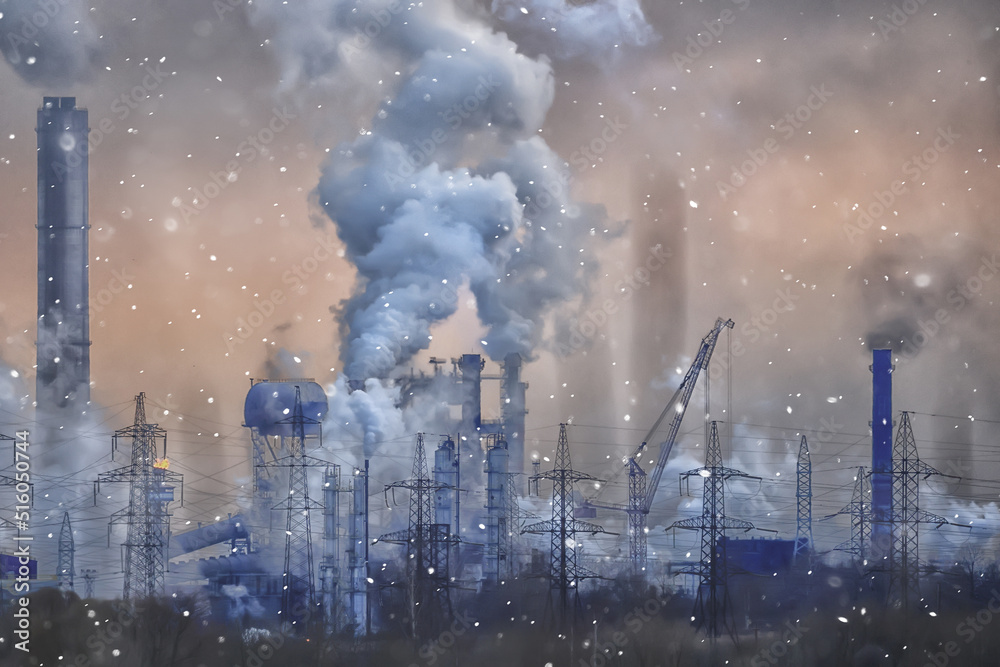 acid rain industry nature pollution carbon footprint background Stock ...