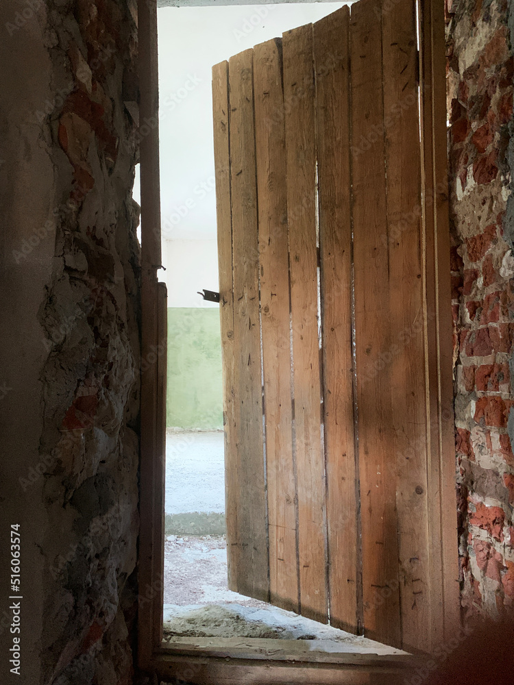 Half open door Stock Photo | Adobe Stock