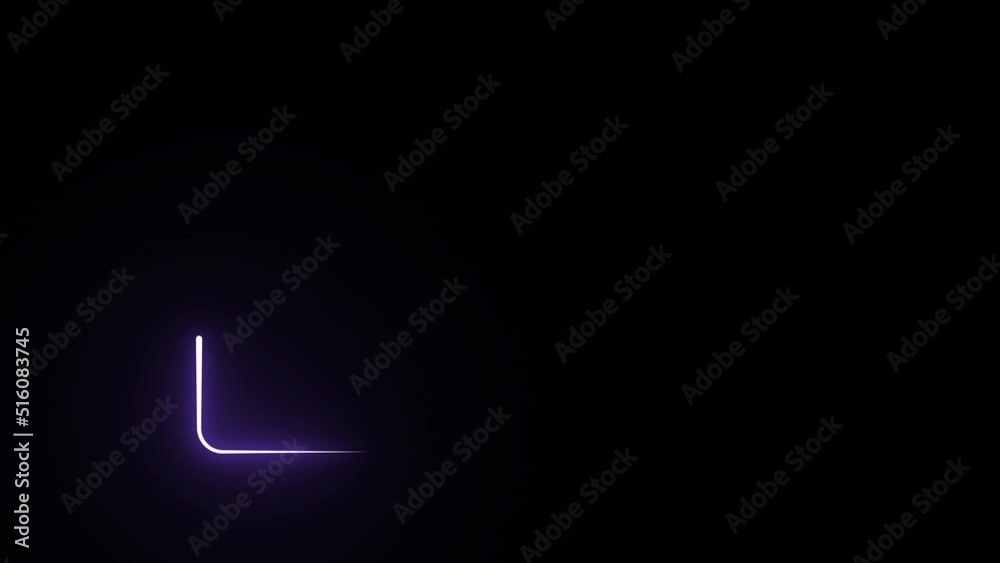 4K Animated Design Creative Design Glowing Led Neon Colors Frame with ...