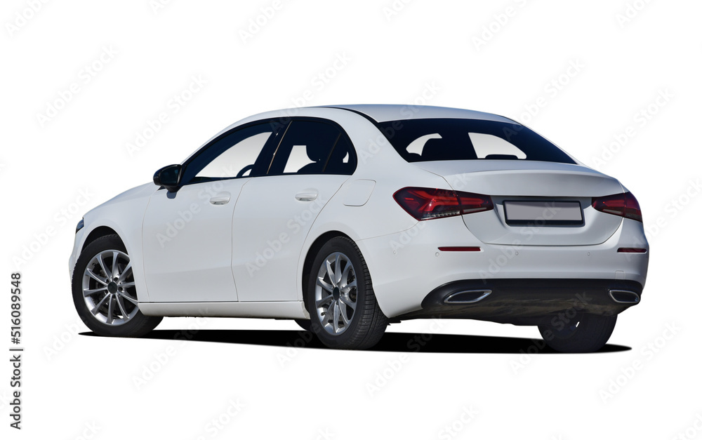 Car Back White Background