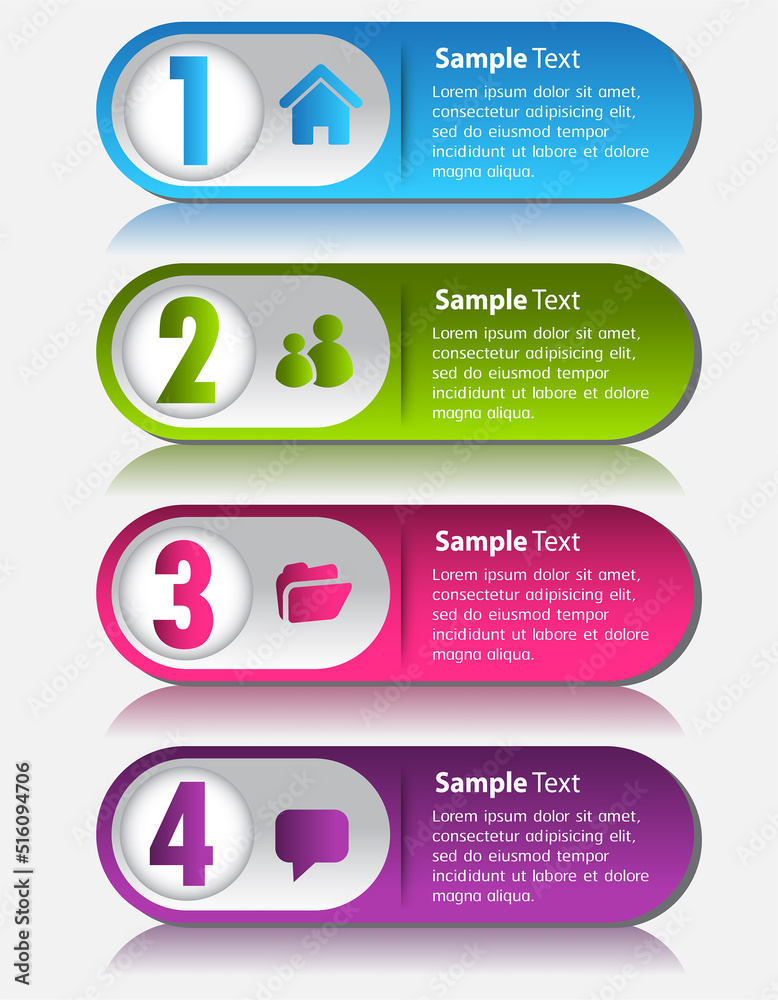 modern text box template, infographics banner Stock Vector | Adobe Stock