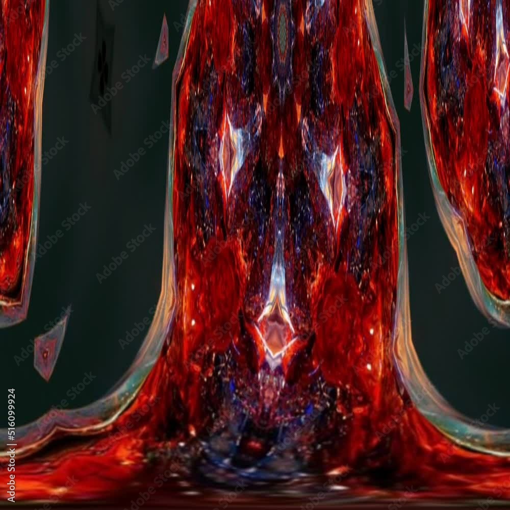 Red dragon abstract skin art design with lava layer behind it ...