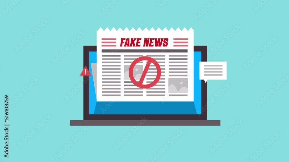 Alert, stop sign - Online fake news, false propaganda on internet ...