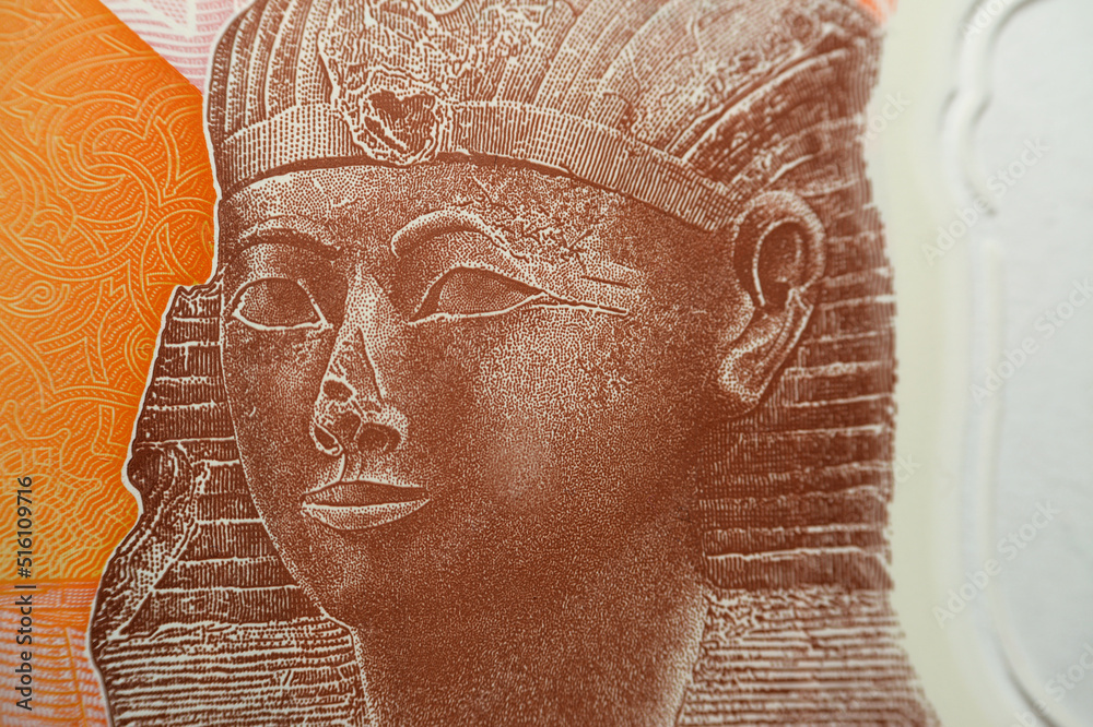 Queen Hatshepsut closeup view from the reverse side of the new first ...