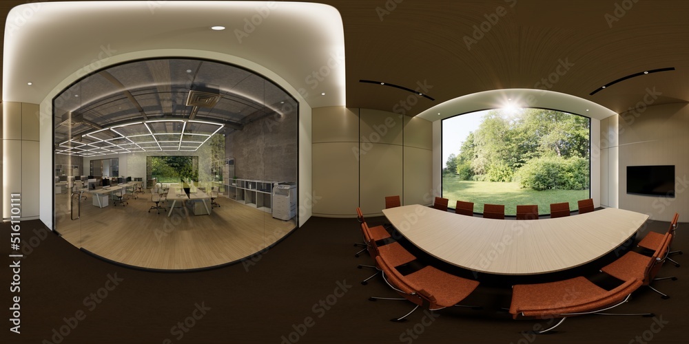 3d illustration spherical 360 vr degrees, a seamless panorama of the ...