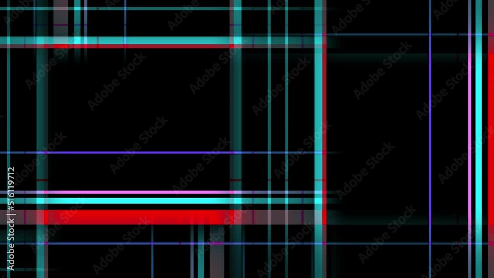 Pack of 3 animations of colorful striped lines. Neon and Red luma ...