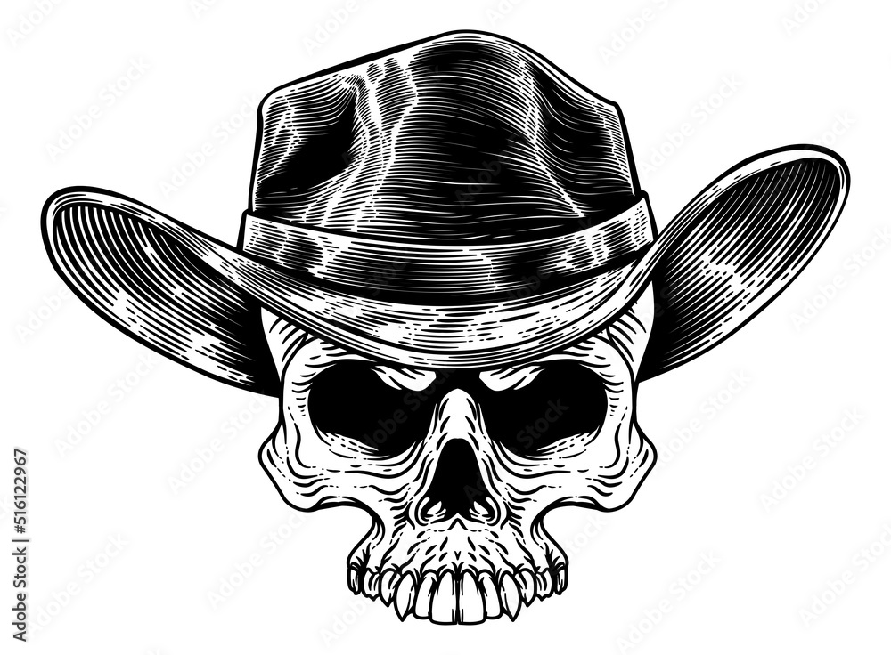 Skeleton Cowboy Hat