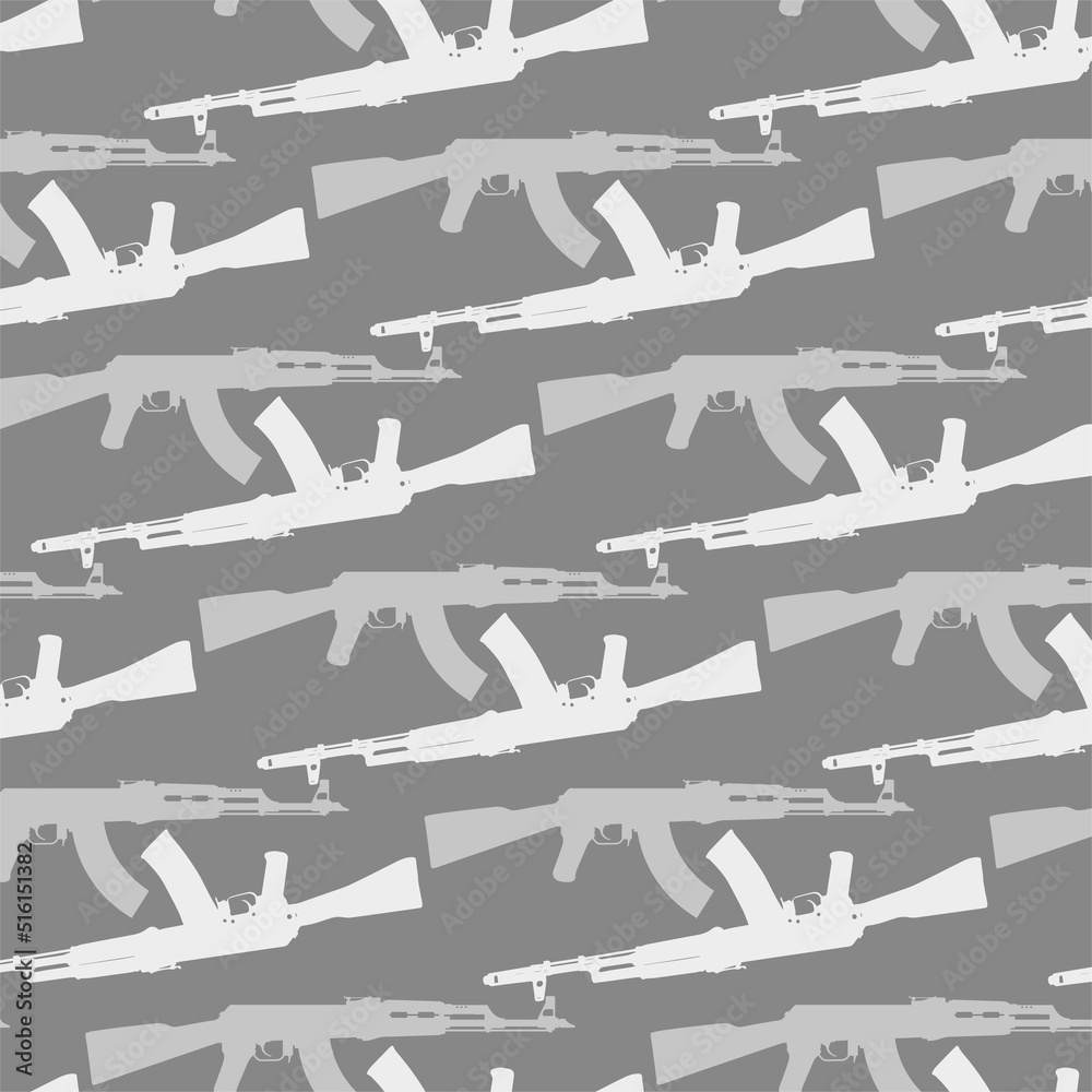 Russian gun Kalashnikov pattern tactical design. Stock Vector | Adobe Stock