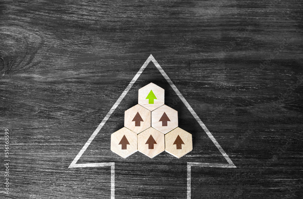 Foto de Single direction of movement. Set a course. Leadership skills ...