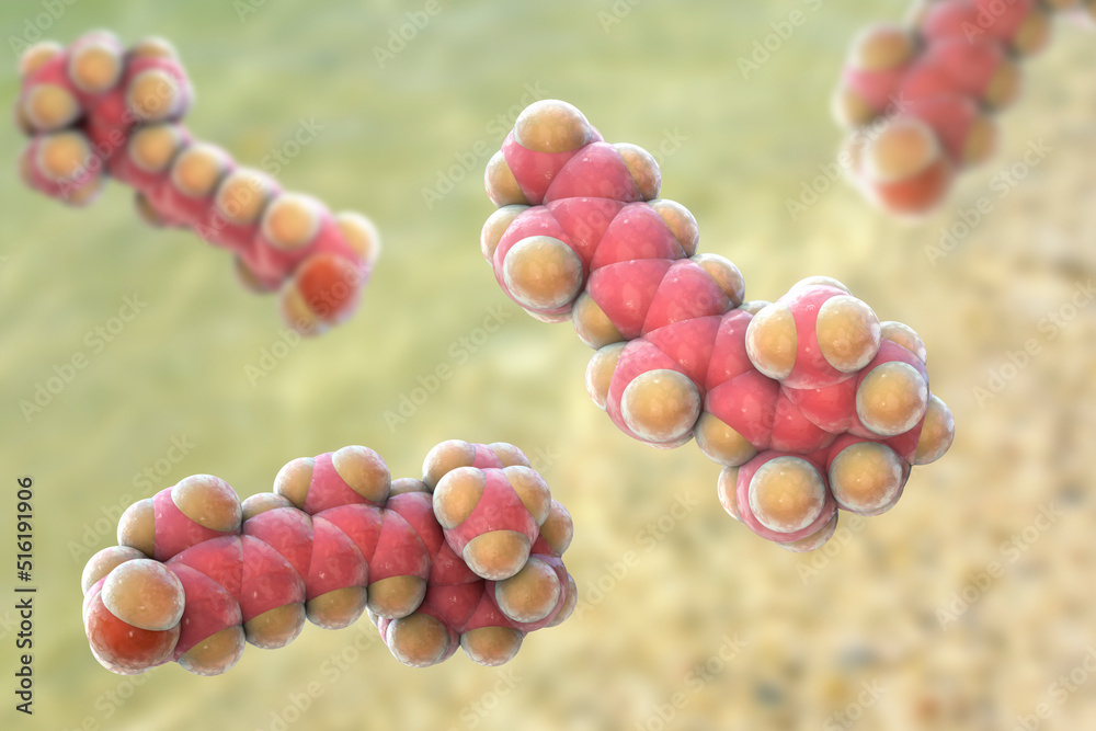 Molecular model of vitamin A, retinol Stock Illustration | Adobe Stock