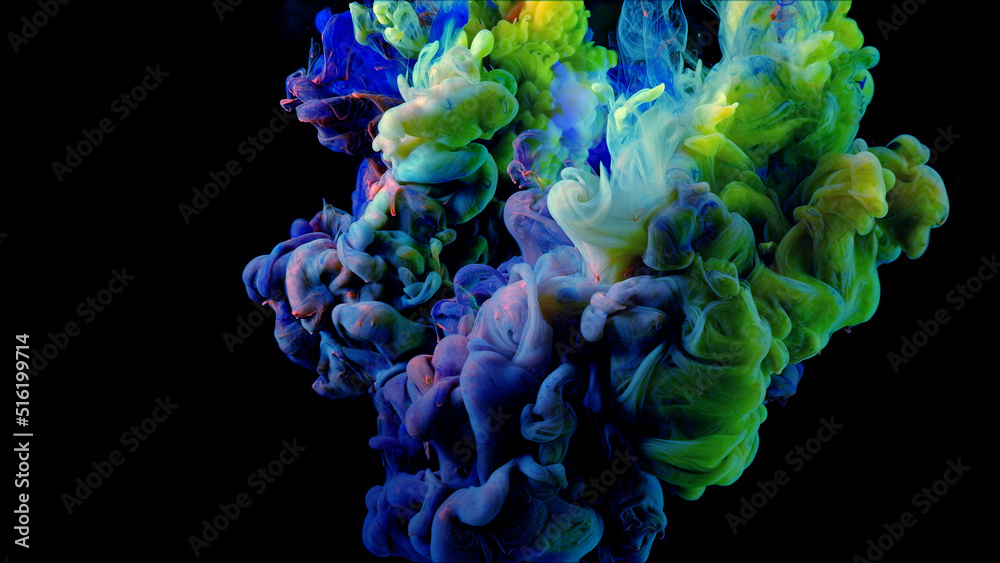 Abstract color paint splash isolated on white background, Splash of ...