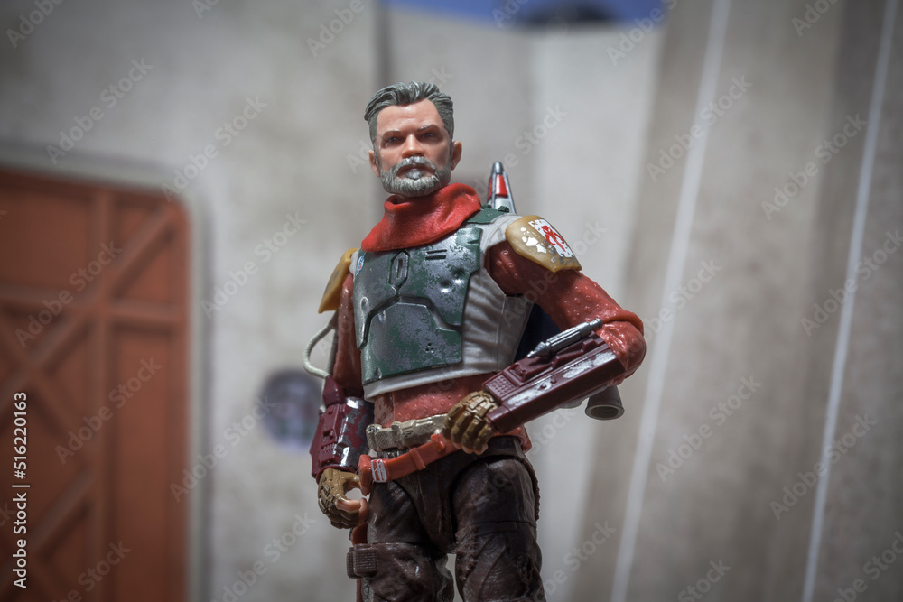 NEW YORK USA, JULY 10 2022: Star Wars Disney Plus Book of Boba Fett ...