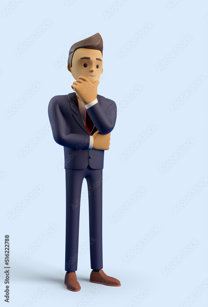 Funny Person Thinking Cartoon