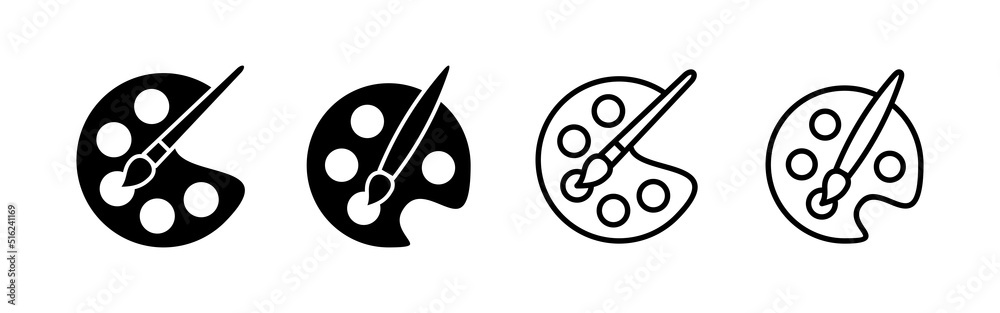 Paint icon vector. paint brush sign and symbol. paint roller icon ...