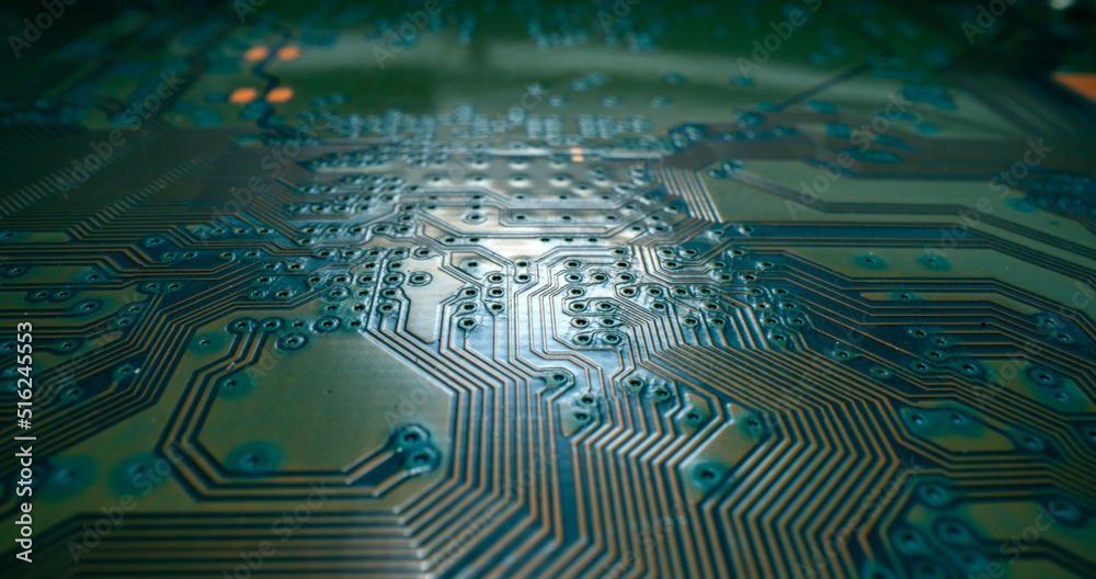 Electronic circuit board with semiconductors chip. Electronic ...