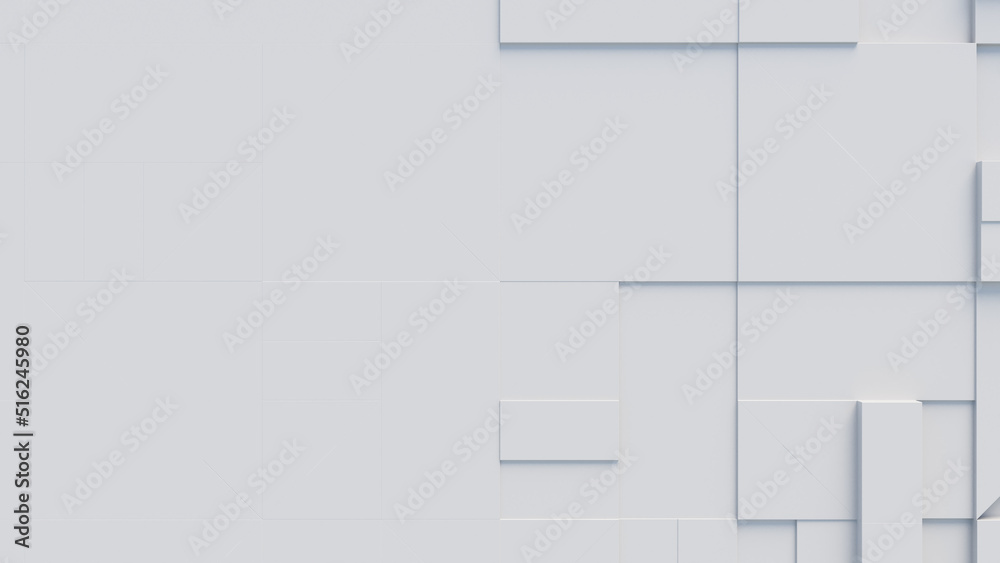 Abstract background formed from interlocking White Blocks. Tech 3D ...