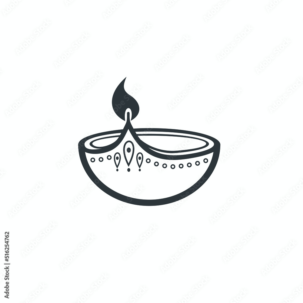 oil lamp illustration, vector art. Stock Vector | Adobe Stock