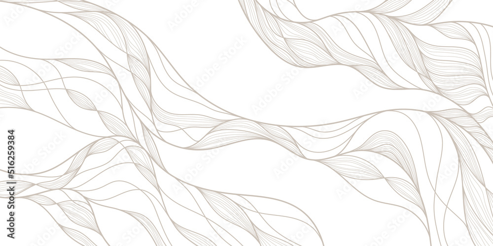 Vintage coloring linear abstract backgrounds. Smooth waves of thin ...