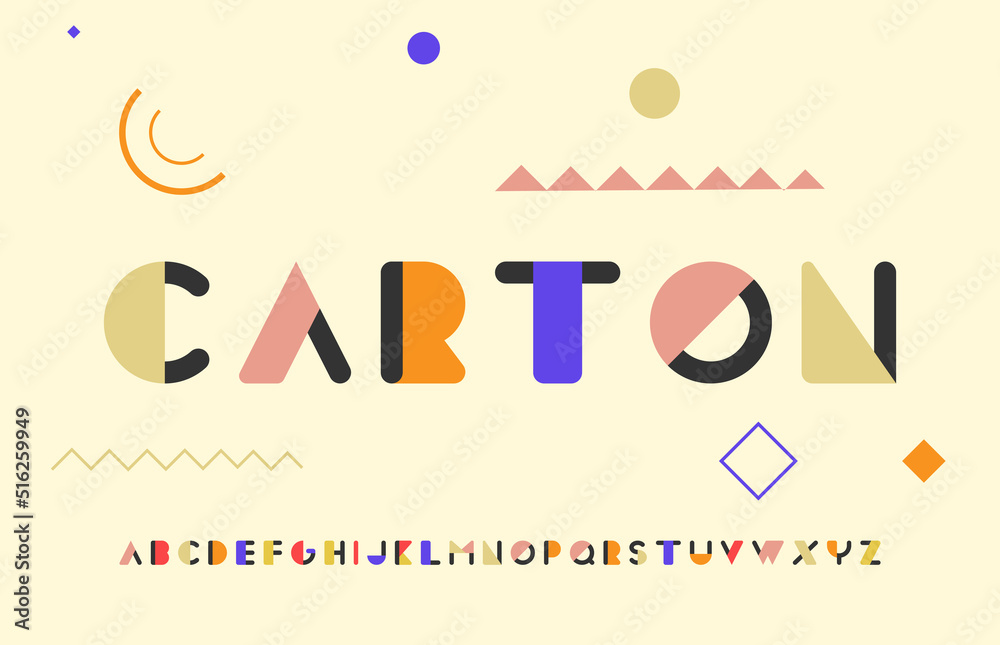 Modern minimal stylish cartoon calligraphy alphabet capital letter logo ...