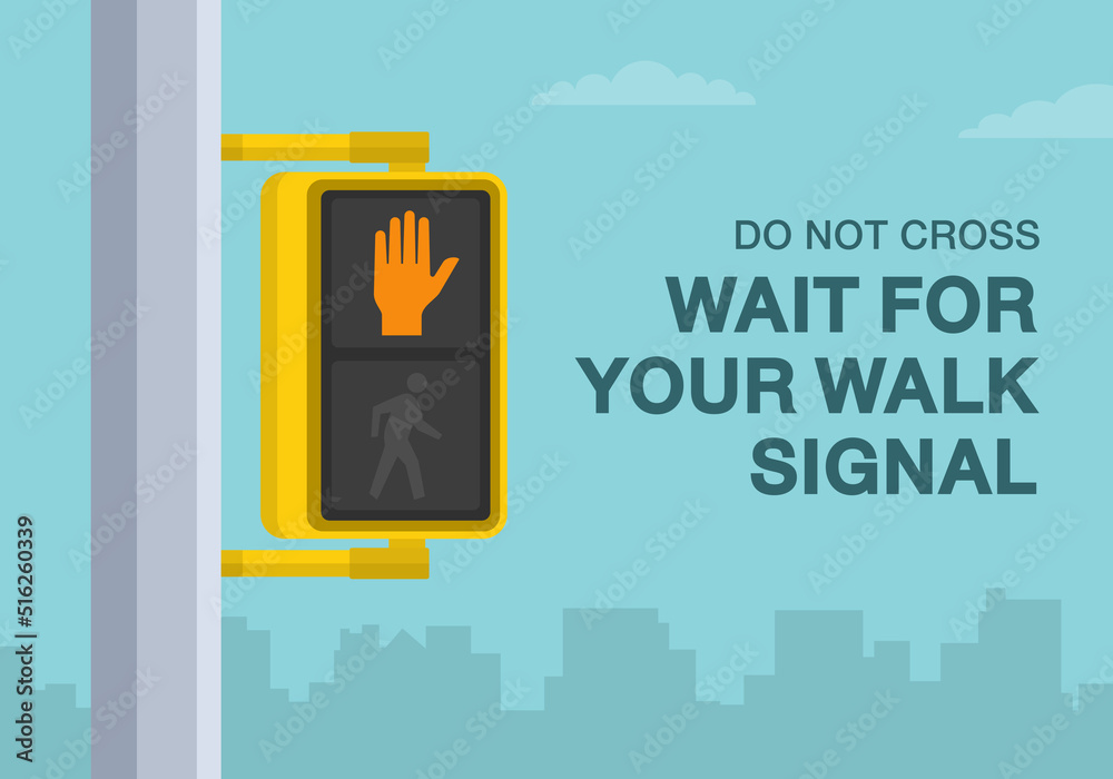 Vecteur Stock Pedestrian safety tips and traffic regulation rules ...