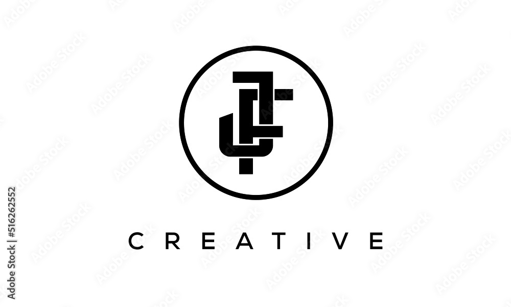 Monogram / initial letters JF creative corporate customs typography ...