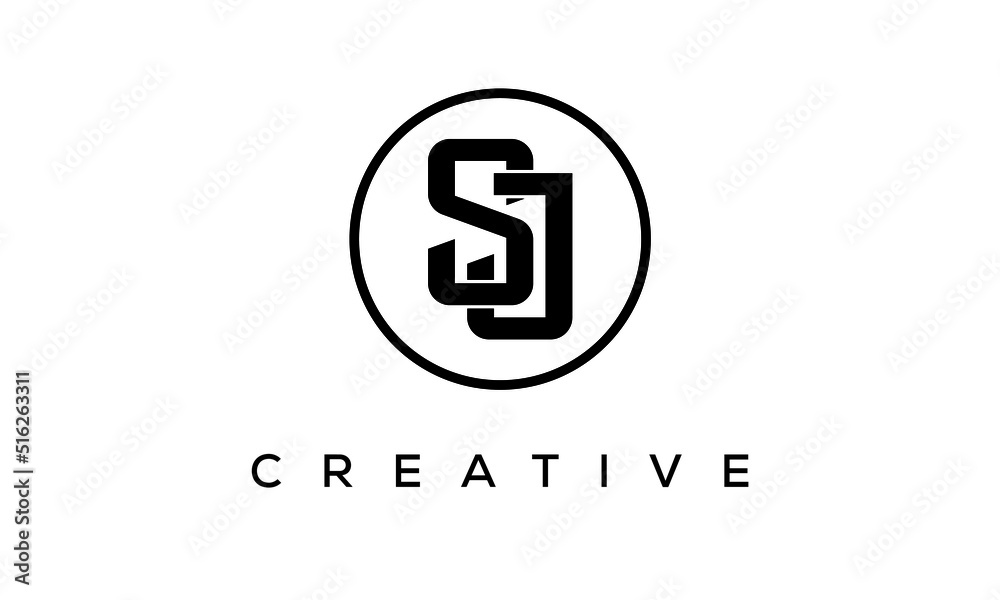 Monogram / initial letters SJ creative corporate customs typography ...