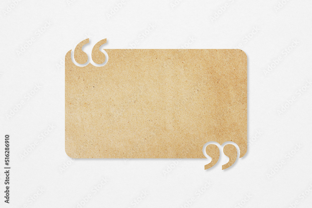 grunge brown paper quote background with quotation marks on grunge ...