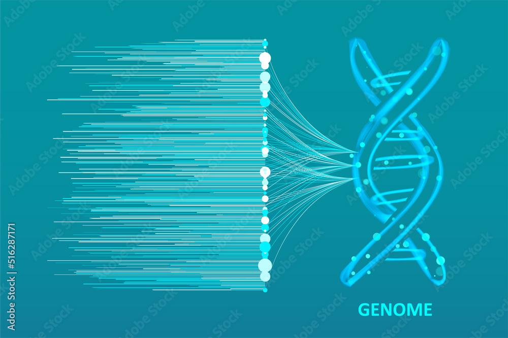 Big genomic data visualization Stock Vector | Adobe Stock