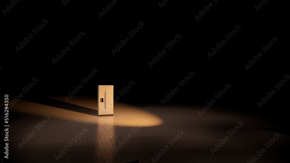 spotlight shine in the dark liminal space Stock Illustration | Adobe Stock