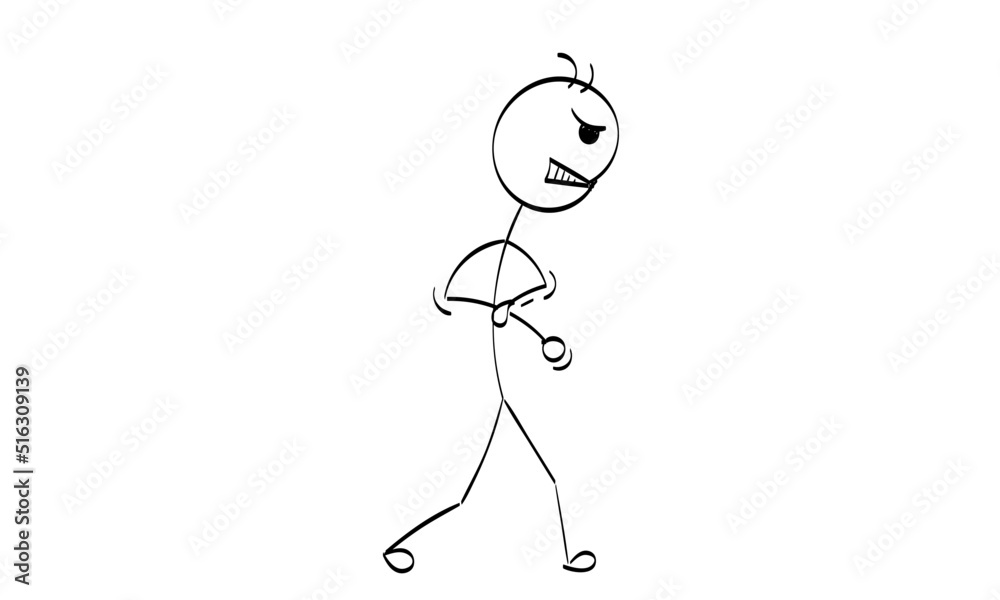 Vector cartoon stick figure or character illustration for print or use ...